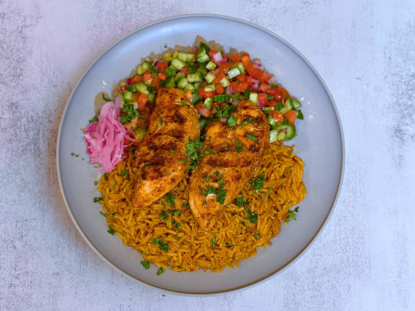 Cajun Chicken • Kabseh Rice • Persian Salad – Sincerely Fresh